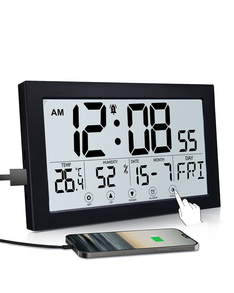 Touchable Digital Wall Clock – tomywish-nz