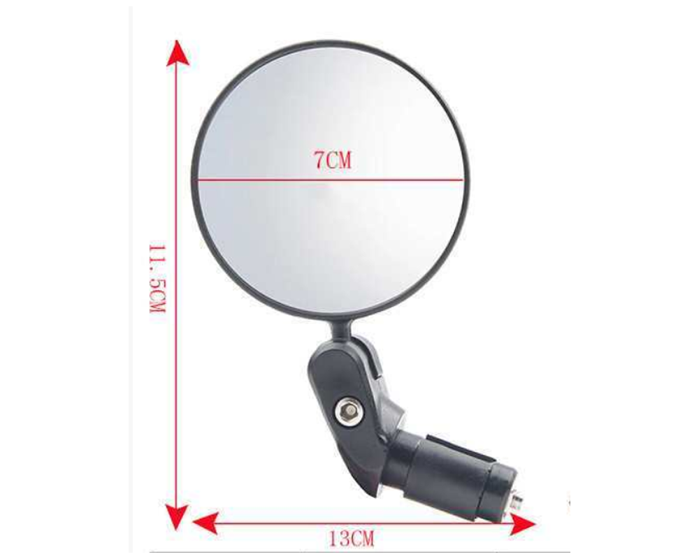 Bicycle Rear View Mirror Adjustable Handlebar Mounted Convex Mirror ...