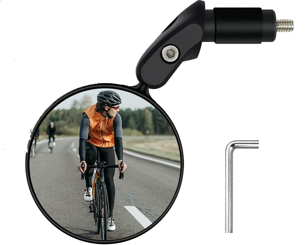 Bicycle Rear View Mirror Adjustable Handlebar Mounted Convex Mirror ...