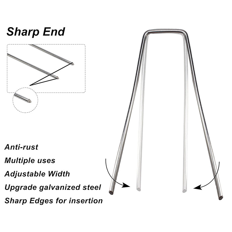 100pcs Weed Mat Pins Galvanised Garden Landscape Staples – tomywish-nz